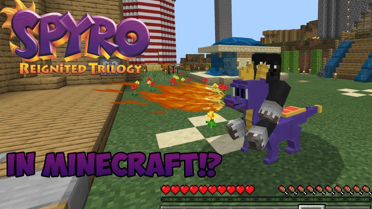 Spyro The Dragon In Minecraft Bedrock?! This Is CRAZY. - YouTube