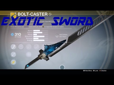Destiny - Exotic sword Bolt-Caster gameplay - YouTube