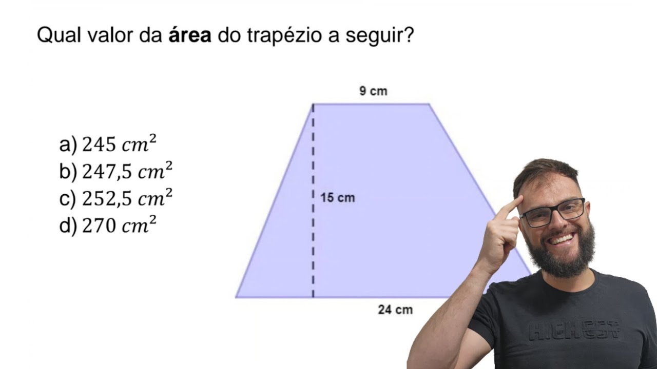 Qual é a área do trapézio? #Matemática #enem #concursos - YouTube
