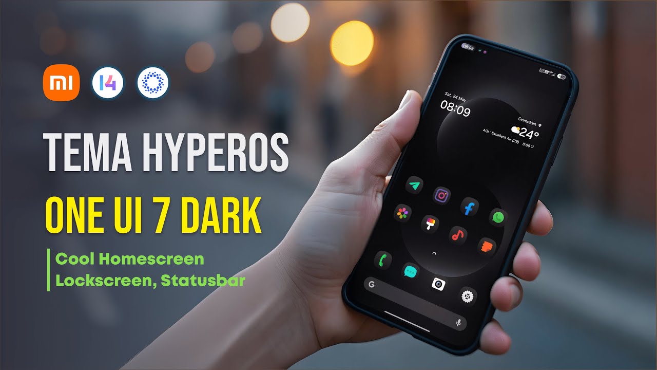 Tema One UI 7 Dark HyperOS Terbaik || Simpel Dan Support Kustomisasi ...