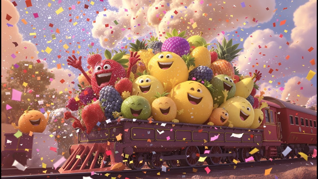 Fruity Train A to Z | Choo-Choo Fun with Happy Fruits! | A to Z Fruits ...