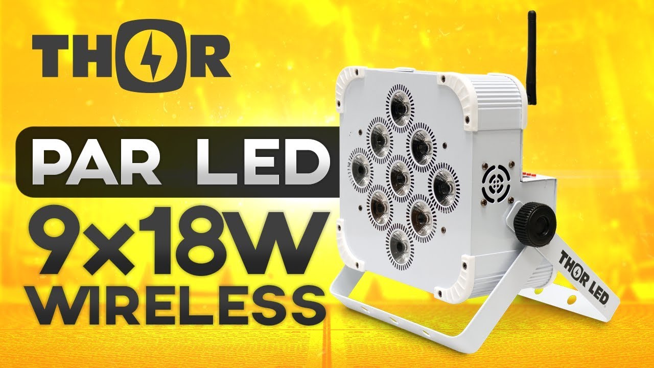 Par Led 9x18W RGBWAUV Wireless | THOR LED - YouTube