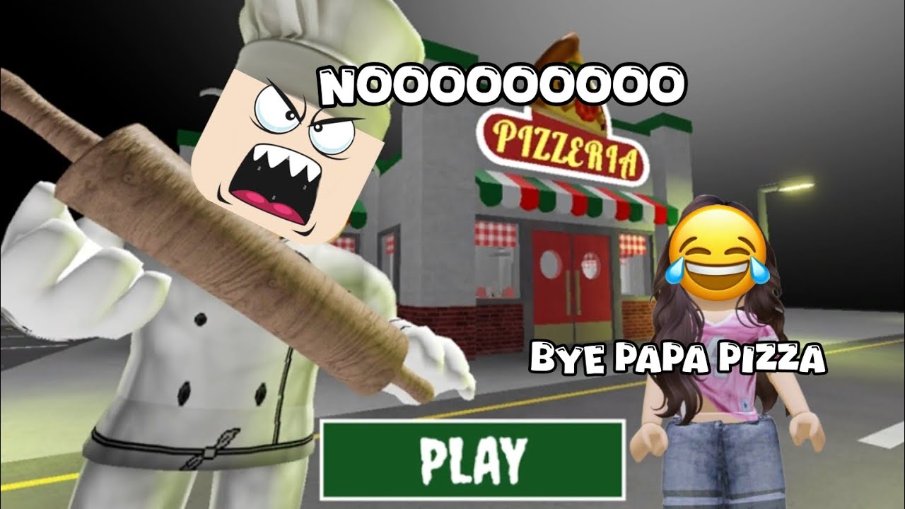 I EASILY ESCAPED PAPA PIZZA PIZZERIA OBBY😅 AND PAPA PIZZA GOT ANGRY 😡🍕 ...