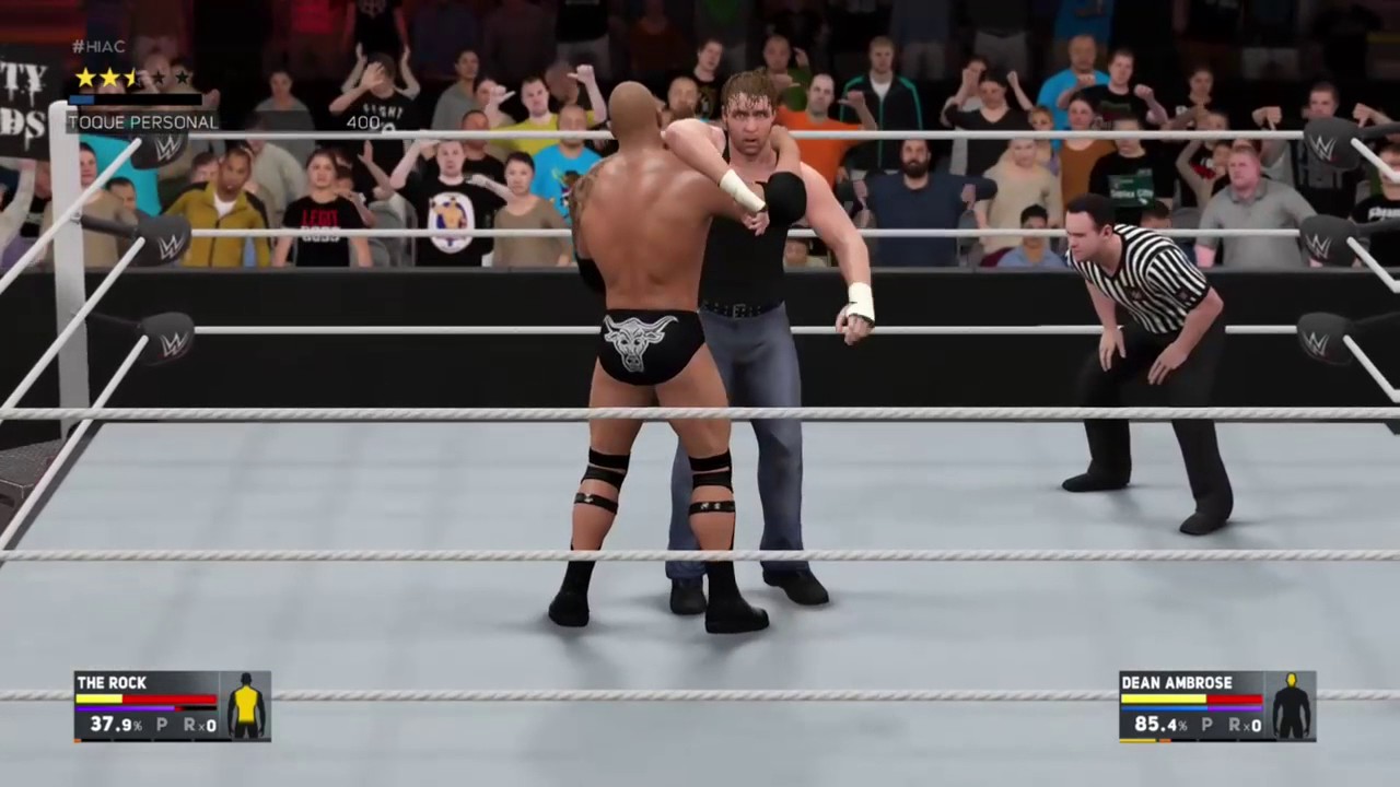 WWE 2K17 Dean ambrose vs the rock parte 1 - YouTube