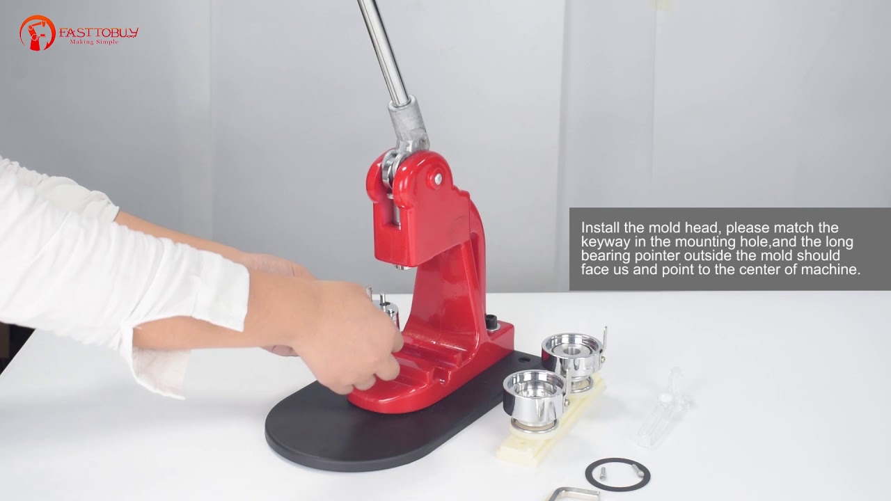 Red Badge Button Maker Machine Installation - YouTube