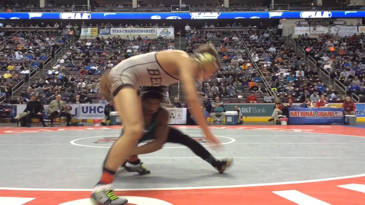 Becahi's Luke Karam wins third state wrestling championship - YouTube