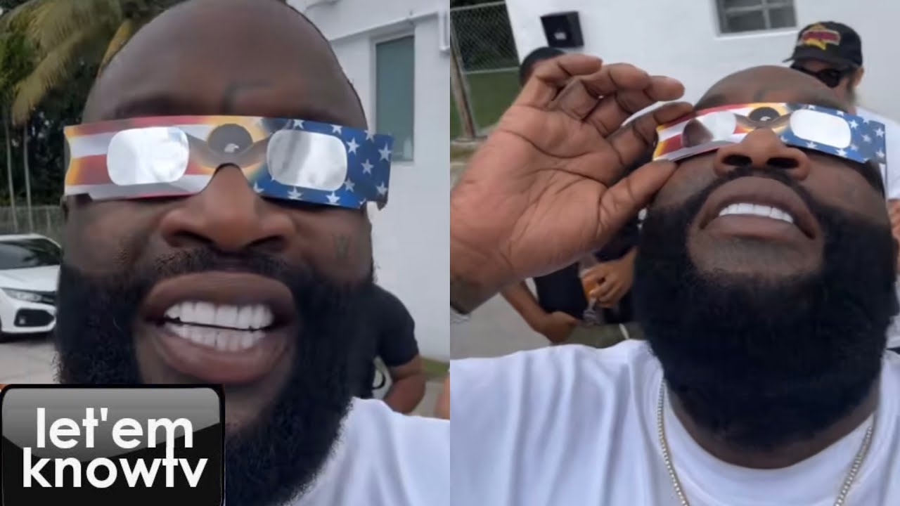 Rick Ross Trying To See The Eclipse With These Shades On But Missed It ...