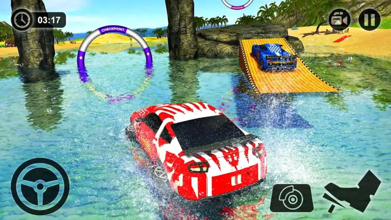 Floating Water Surfer Car Driving Beach Racing Android Gameplay - YouTube