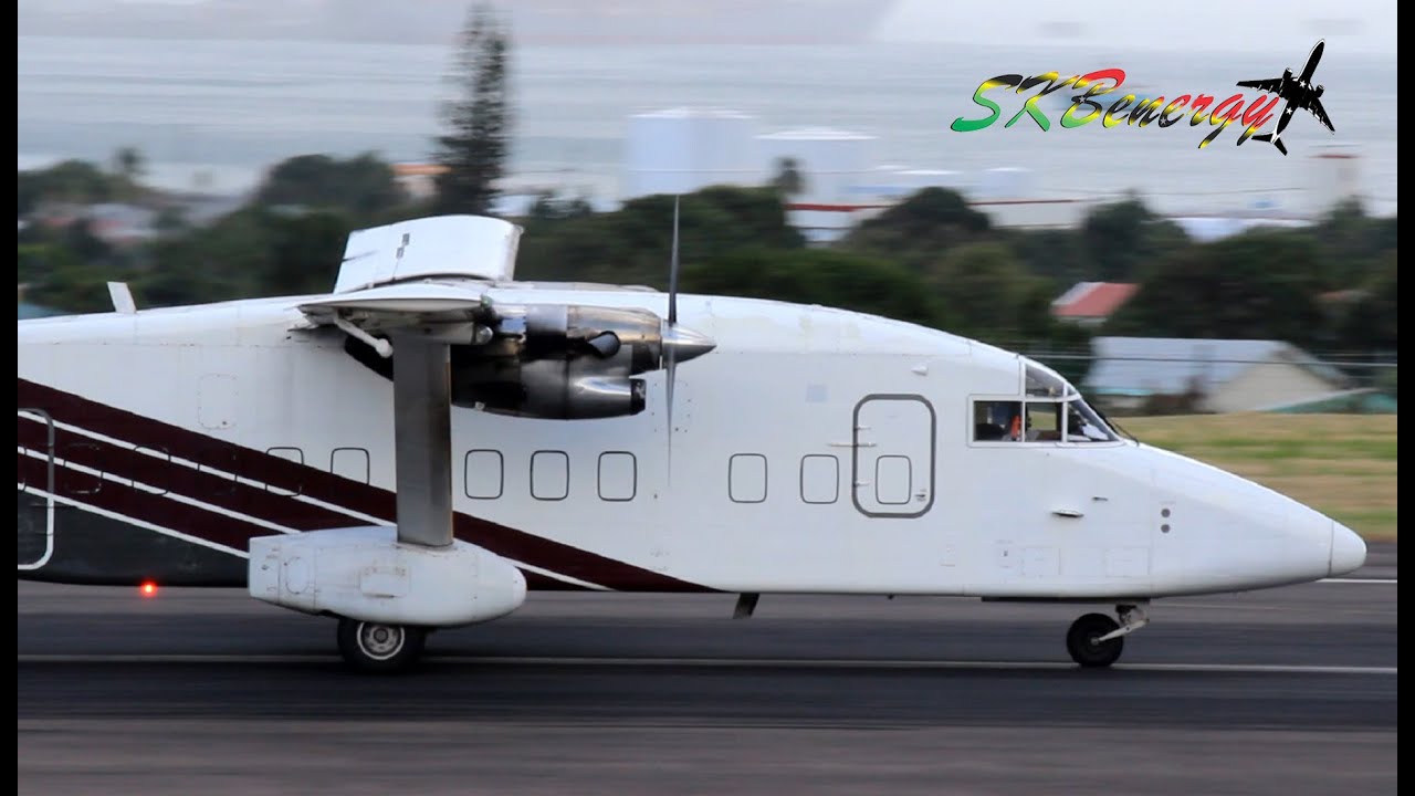 Air Cargo Carriers Short 360 departing St. Kitts Robert L. bradshaw Int ...