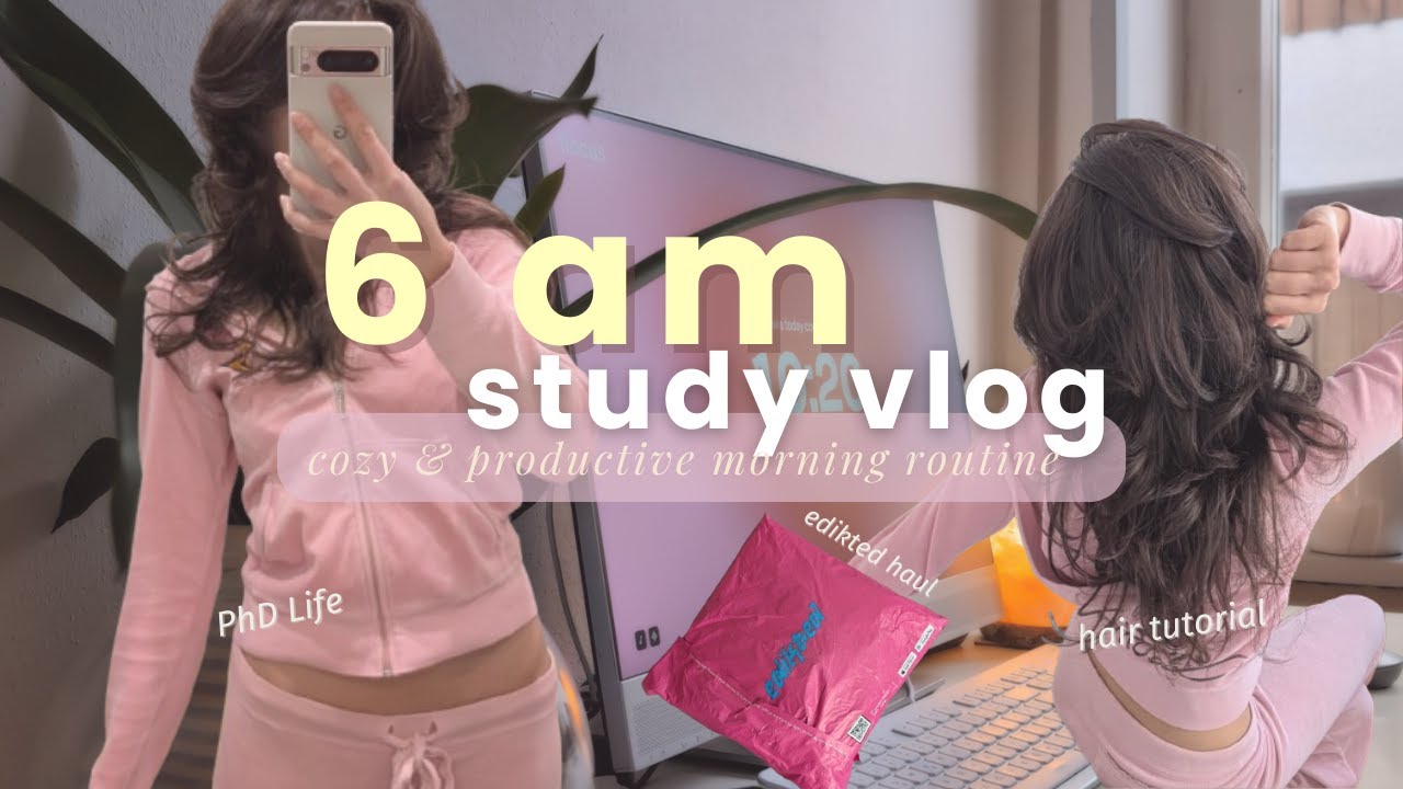 Waking up at 6 am to get stuff done 🌅 | Morning in the life of a PhD ...