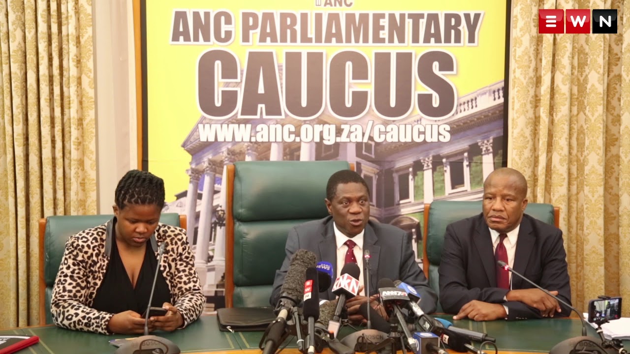 ANC Parliamentary caucus discuss Zuma's recall - YouTube