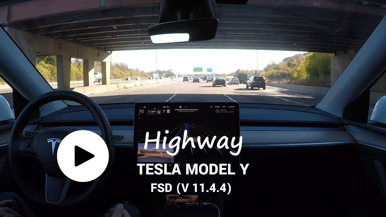 Chicago Sub | Highway | Tesla Model Y | FSD(Full Self-Driving) | AI 자율 ...