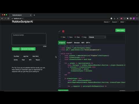RobloxScripterAI | Zombie, Lightning Parts, Flying Walls | ScripterAI ...