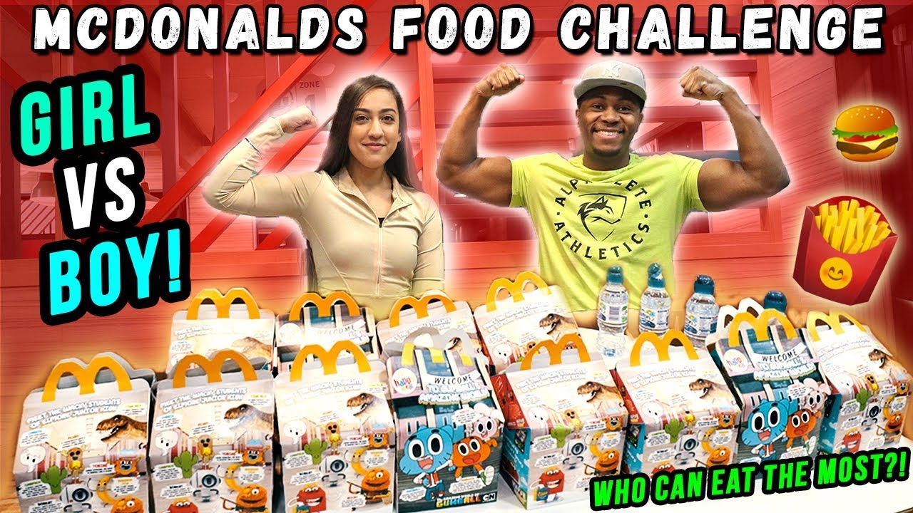 McDonalds Calorie Challenge! | Girl vs Boy | Epic CHEAT DAY! - YouTube