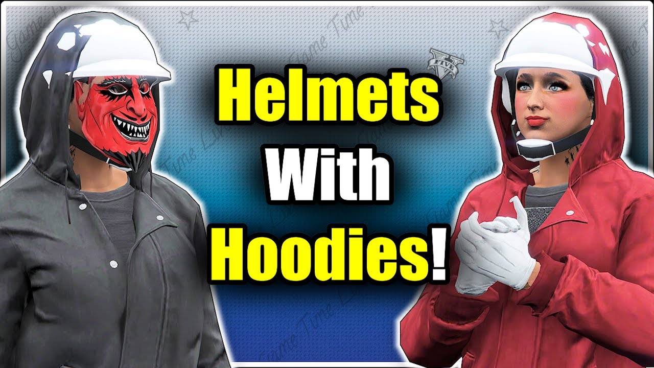 GTA5 I *NEW* How To Get COLORED HELMETS With ANY Hoodie Up! (MALE AND ...