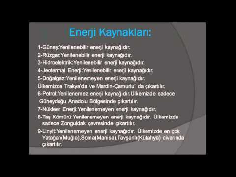 Ülkemizin Kaynakları