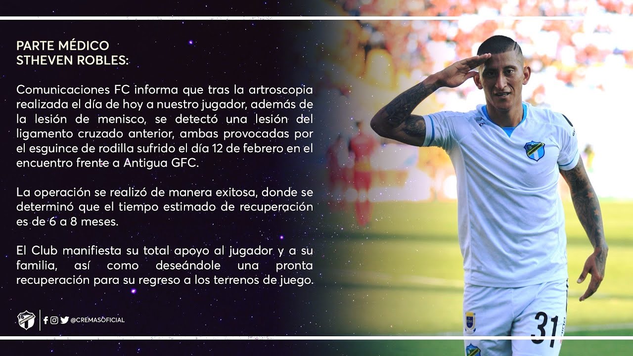 Stheven Robles se perderá el resto del torneo clausura 2020 - YouTube