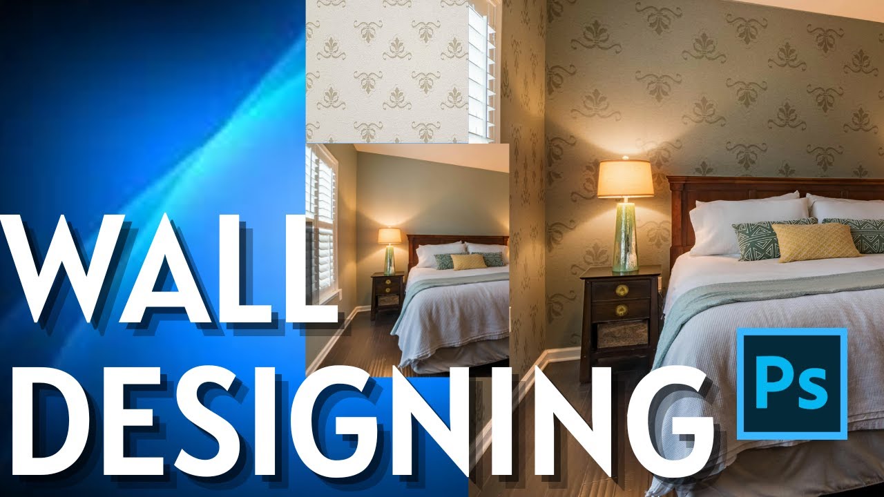 How to Add Wallpapers Onto Walls in Photoshop - YouTube