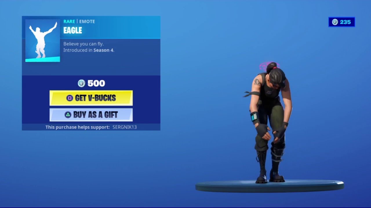 Fortnite eagle emote / Фортнайт полёт орла - YouTube