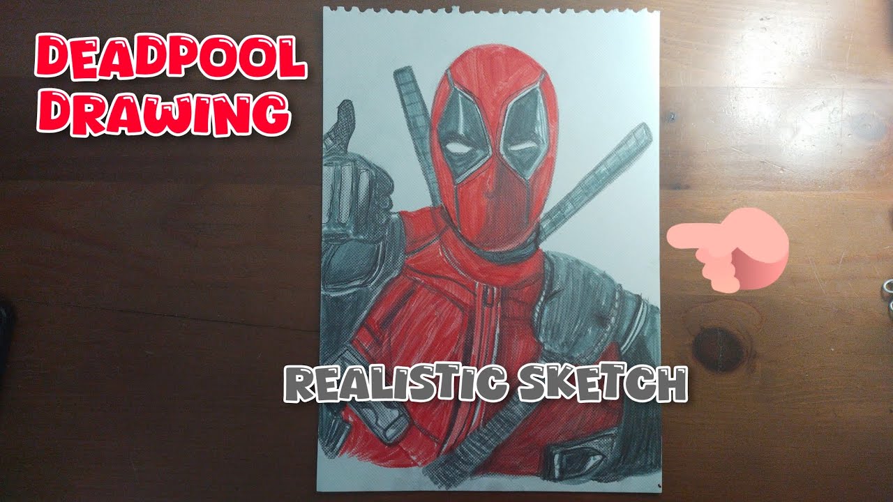 Drawing Deadpool in Realism | Sketching & Drawing | The World of Art ...