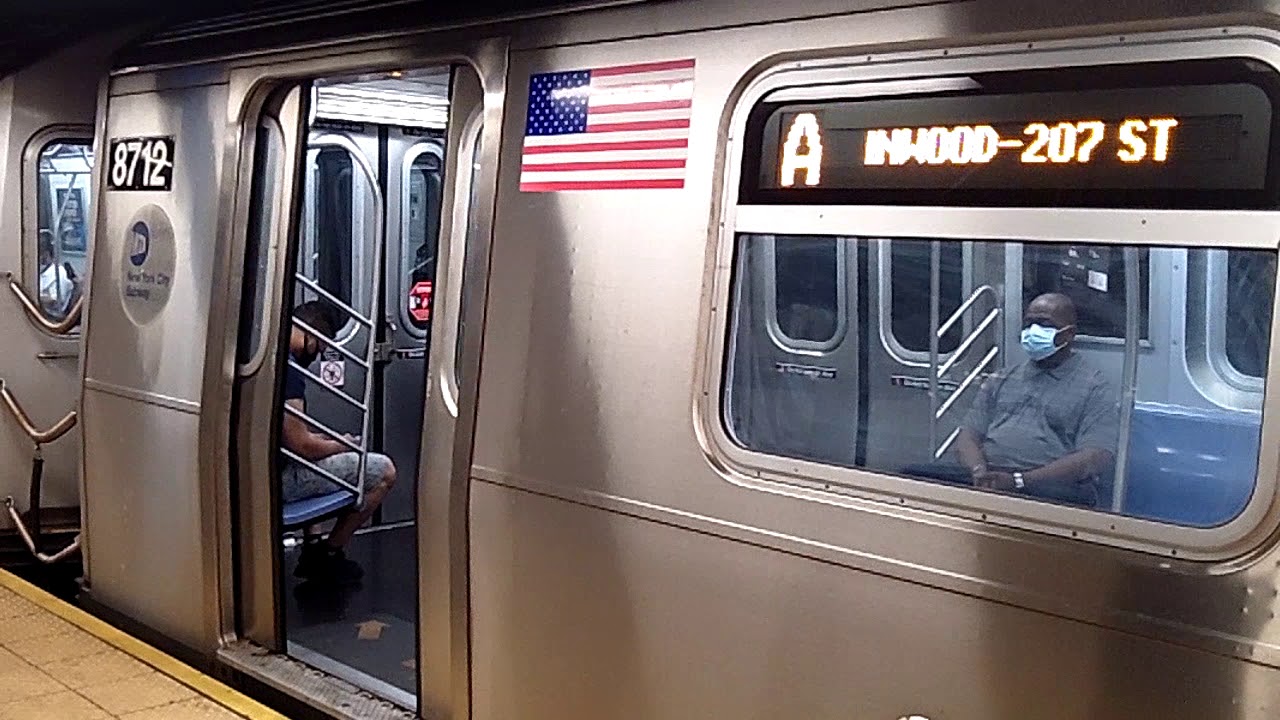 IND Eighth Avenue Line: 207th Street-bound R160B Alstom A Express Train ...