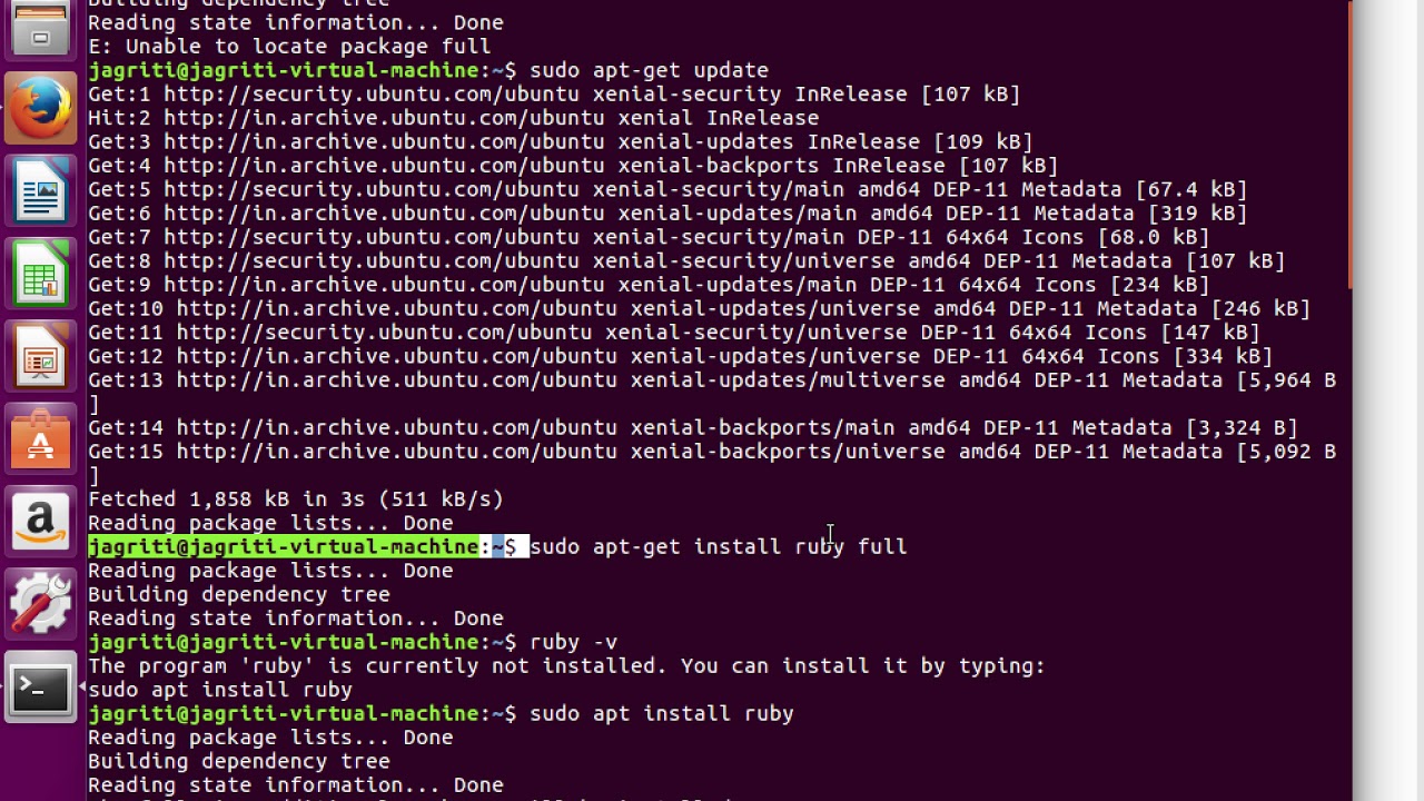 Install Ruby 2 3 1 On Ubuntu16 04 Youtube