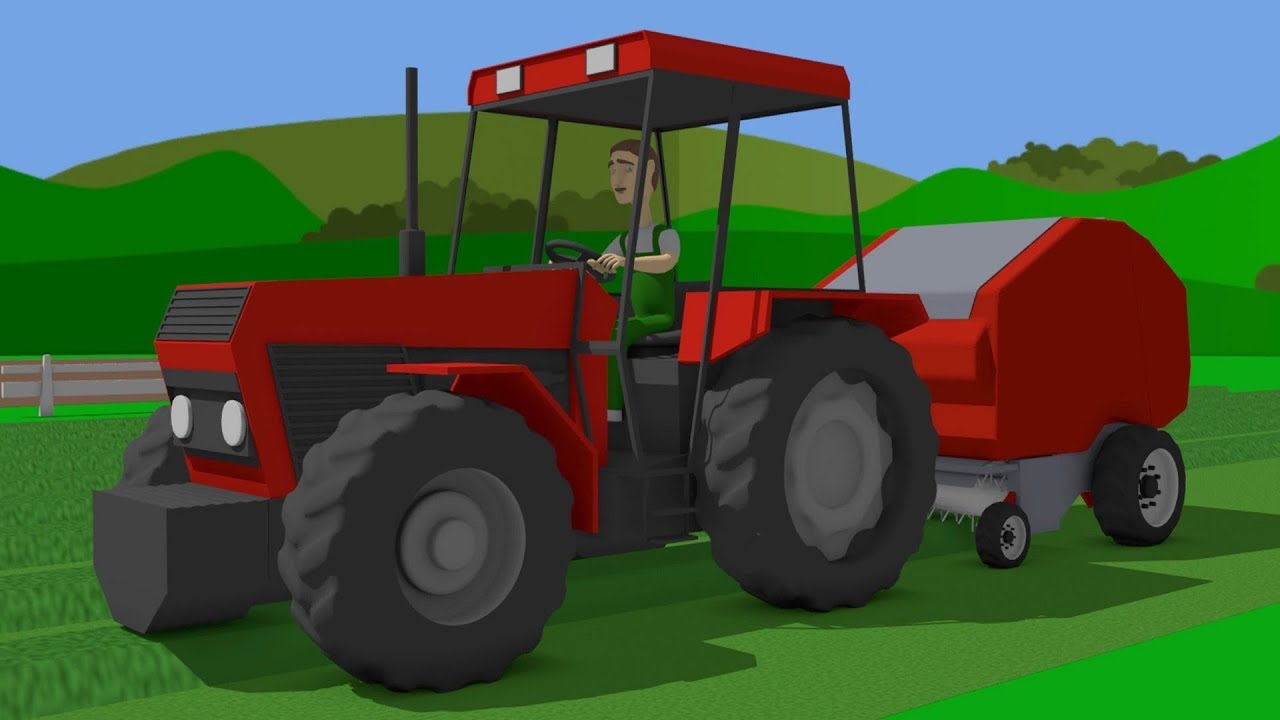 Tractor A fairy tale for Kids about agricultural vehicles - Farm Work ...