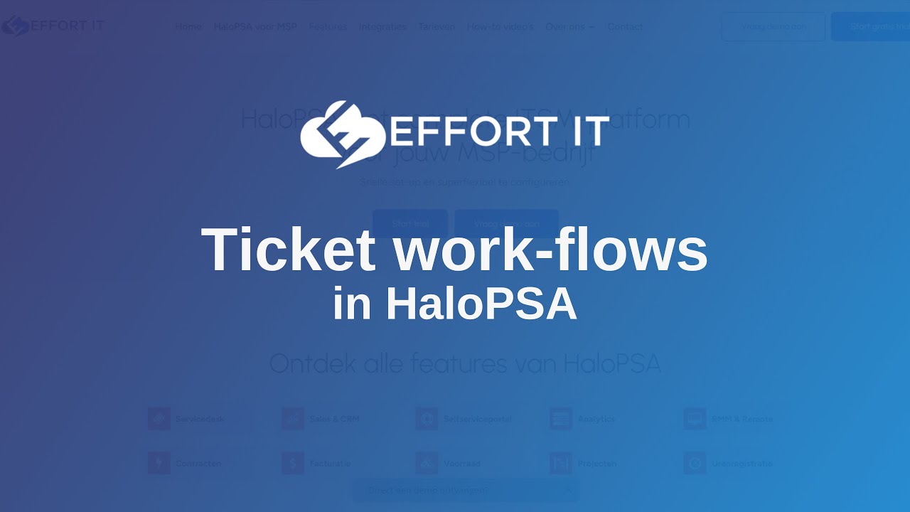 Hoe zien de ticket-workflows eruit in HaloPSA? - YouTube