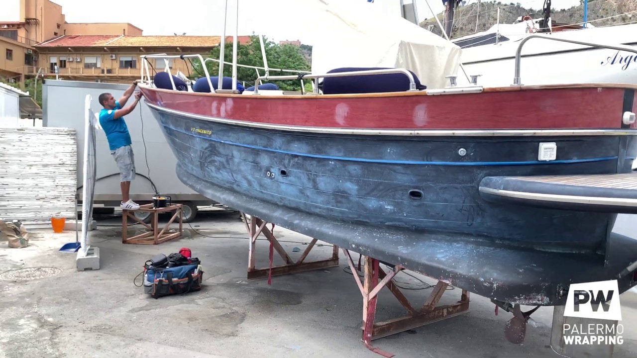Palermo Wrapping - Boat Wrap Gozzo 7.50 V.D. Ingenito - YouTube