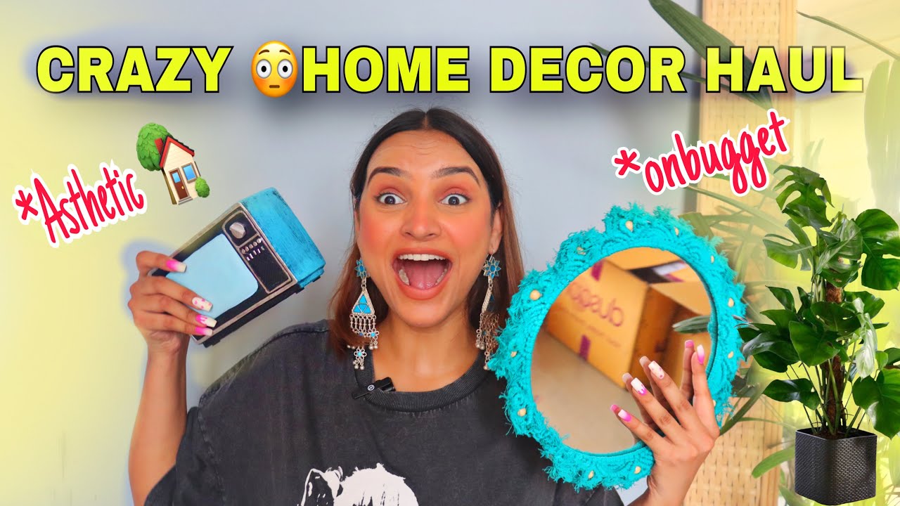 CRAZY 😱HOME DECOR HAUL *underbudget * asthetic house - YouTube