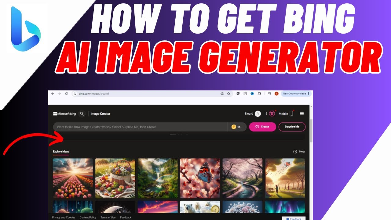 FREE AI Image Generator Website | How To Get Bing AI Image Generator ...