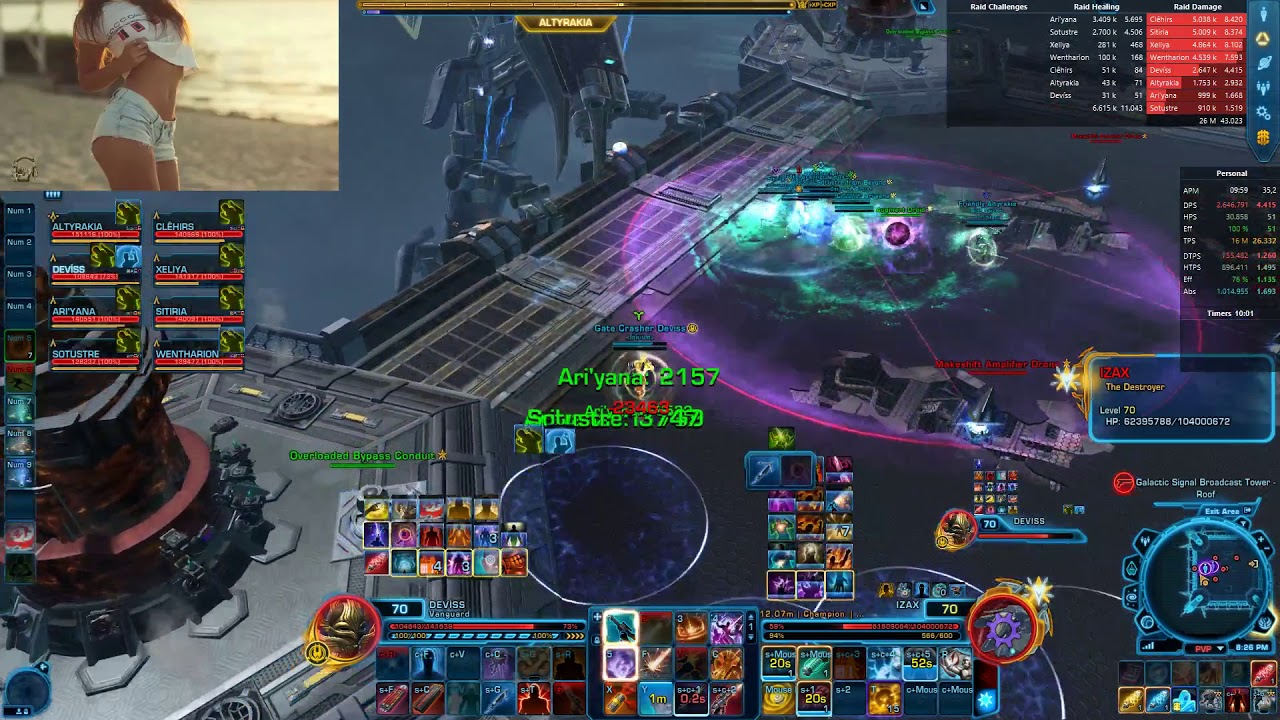 SWTOR - Infinitas Team Gold - Izax 8m VeteranMode (Patch 5.8 - Rekill ...