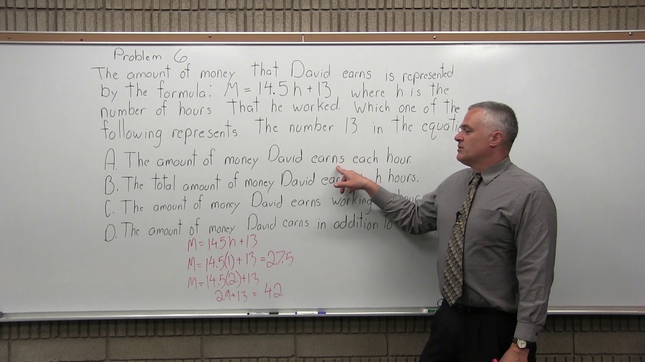 ACCUPLACER Review Problem 6: Quantitative Reasoning, Algebra, and ...