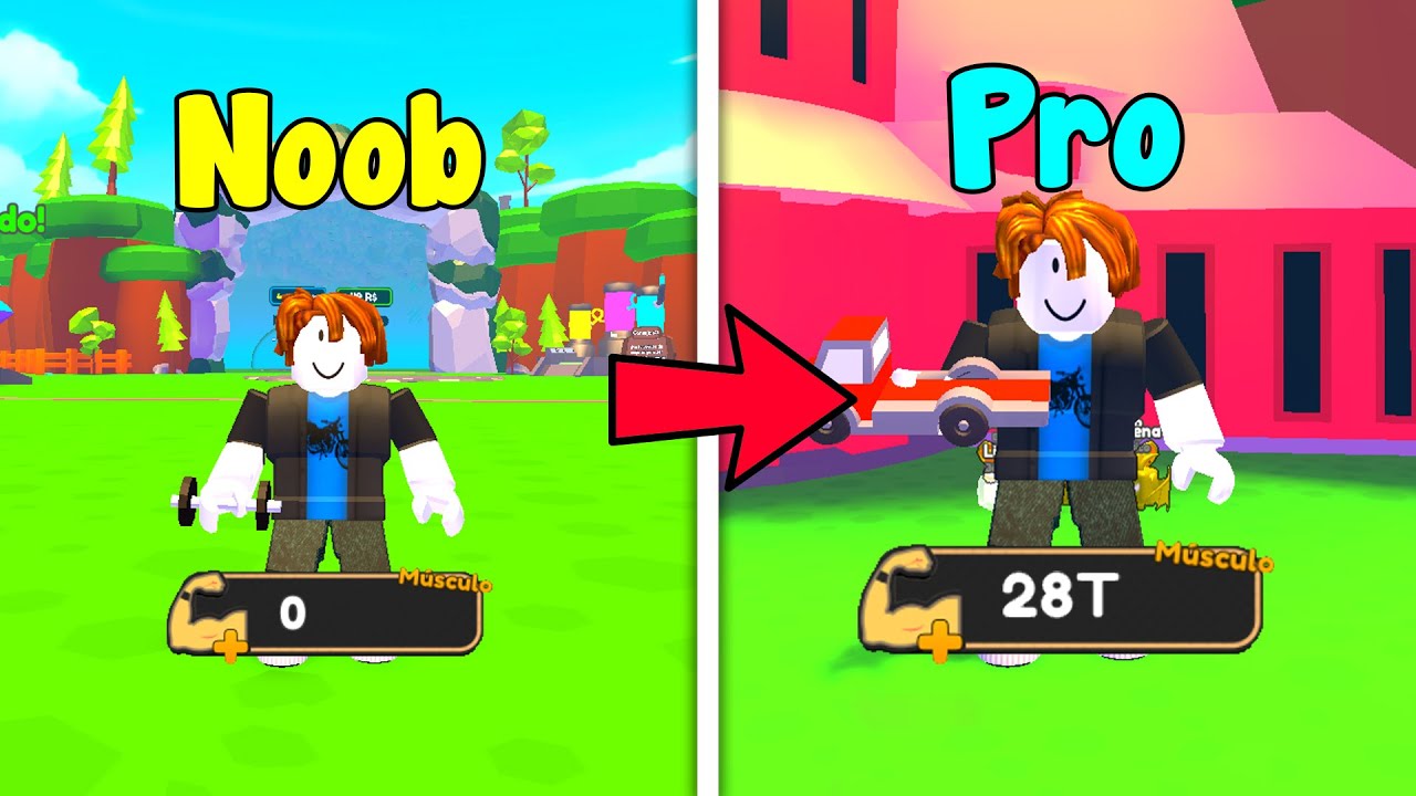 Noob a Pro en Strong Muscle Simulator Roblox - YouTube