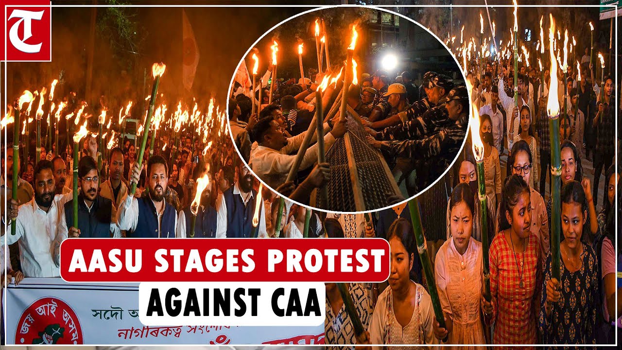 “Anti-India, anti-northeast…”: AASU stages protest against CAA in Assam ...