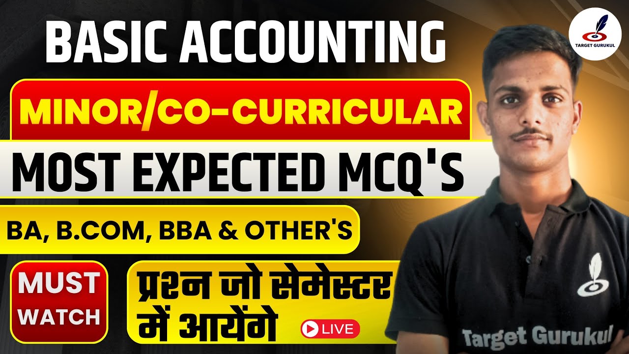 Important Questions of Basic Accounting | B.Com, BBA, BCA & Other's ...