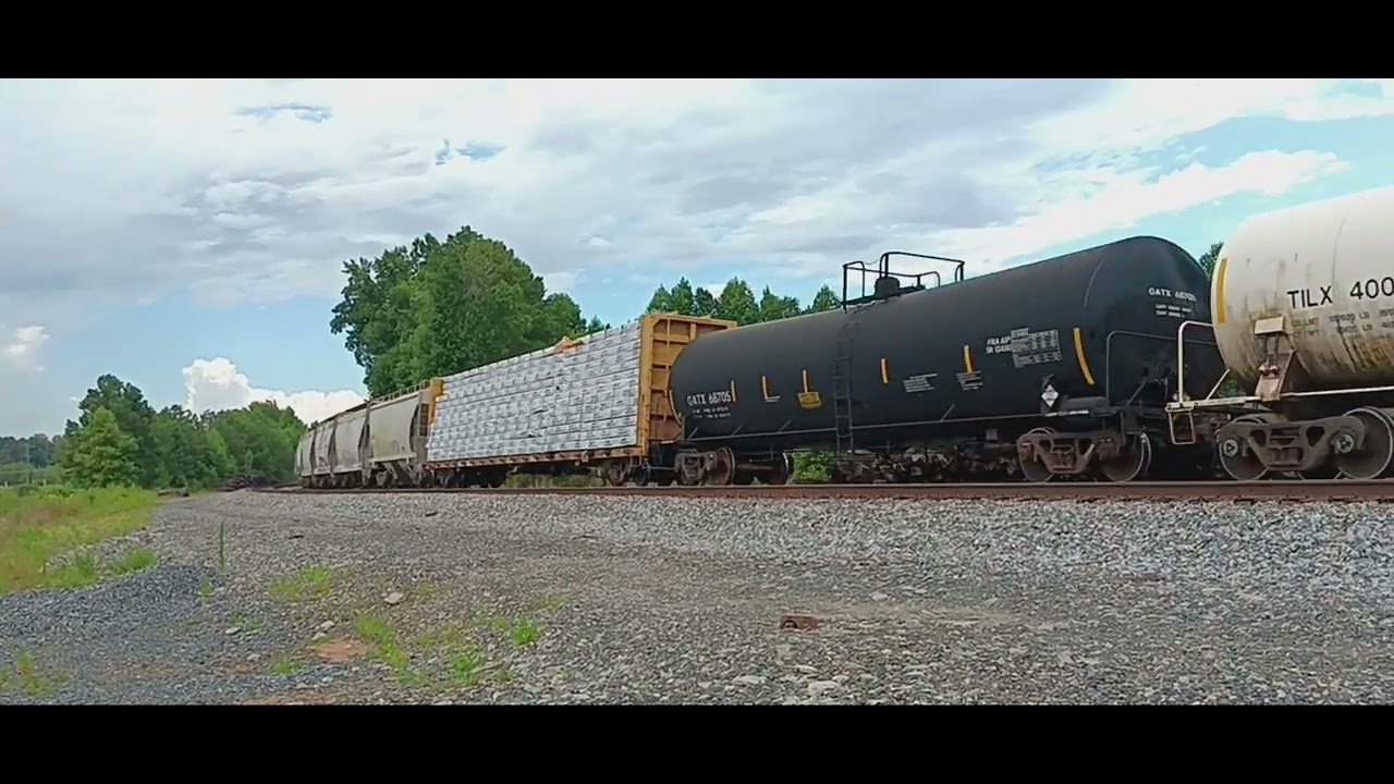 NS 154 with NS 7584 ES40DC NS 8079 ES44AC mid train DPU NS 7696 ES44DC ...
