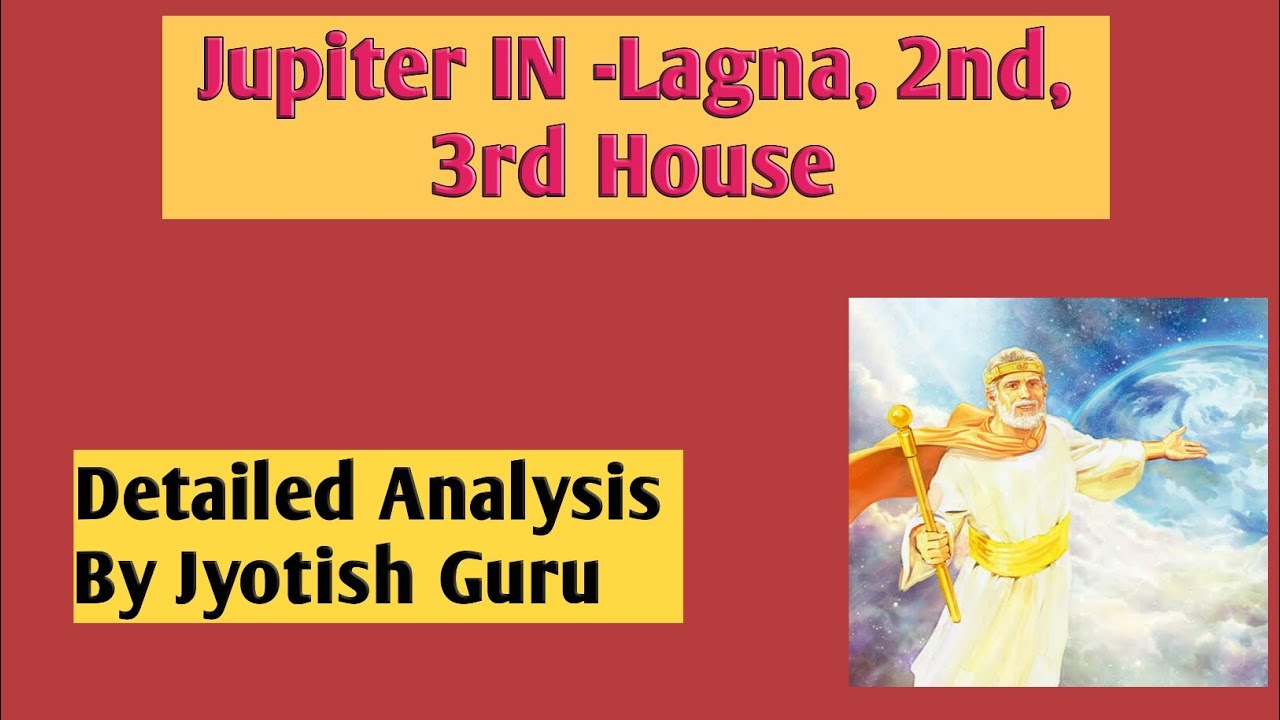 Jupiter(DevGuru),in Lagna,2nd and 3rd house detail analysis. - YouTube