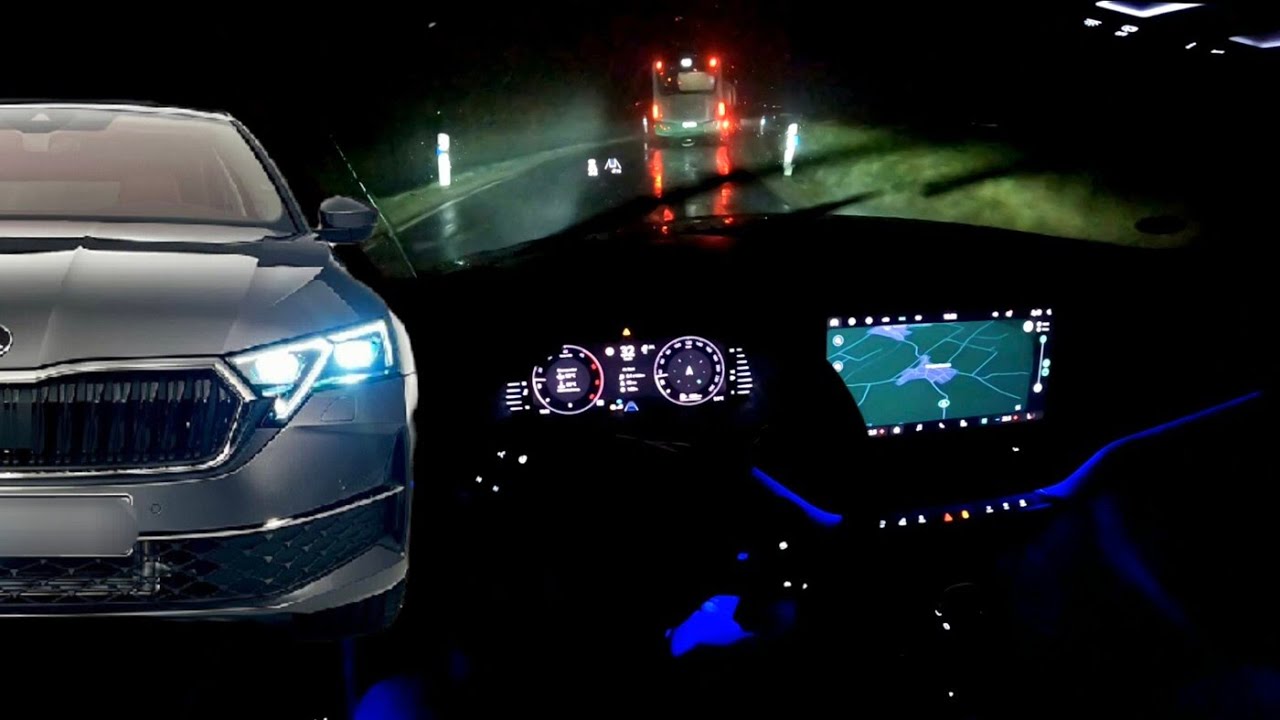 Are LED Matrix Headlights Worth It? Skoda Octavia IV Facelift 2025 POV ...