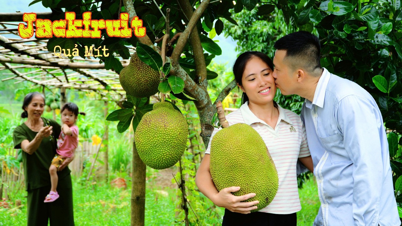 The yellow color of jackfruit cake. Day 2 of my Husband's return - YouTube