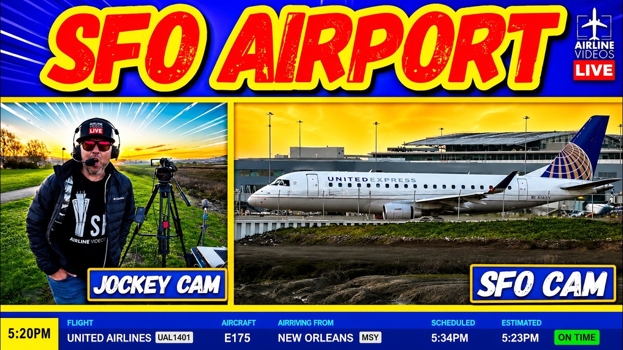 🔴LIVE SAN FRANCISCO (SFO) AIRPORT PLANE SPOTTING ACTION! (January 28th ...
