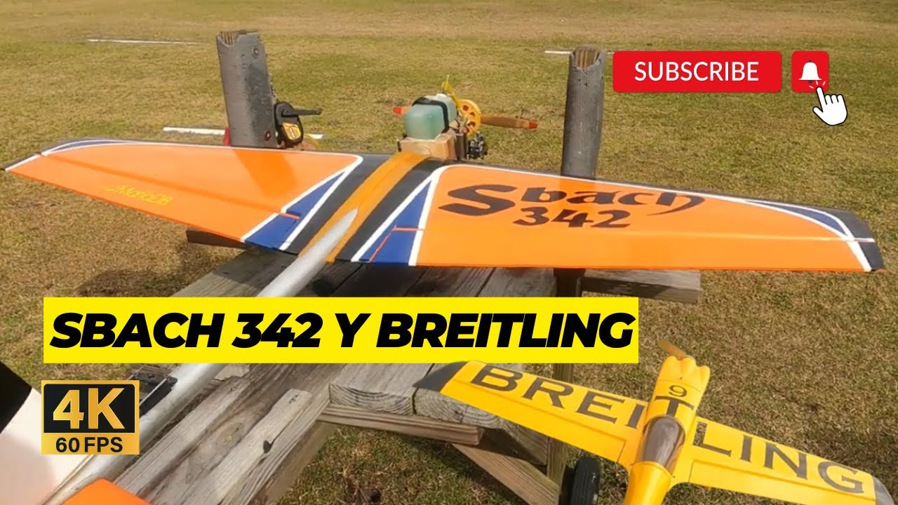 Modelo de avion Sbach 342 y Breitling 4k HD - YouTube