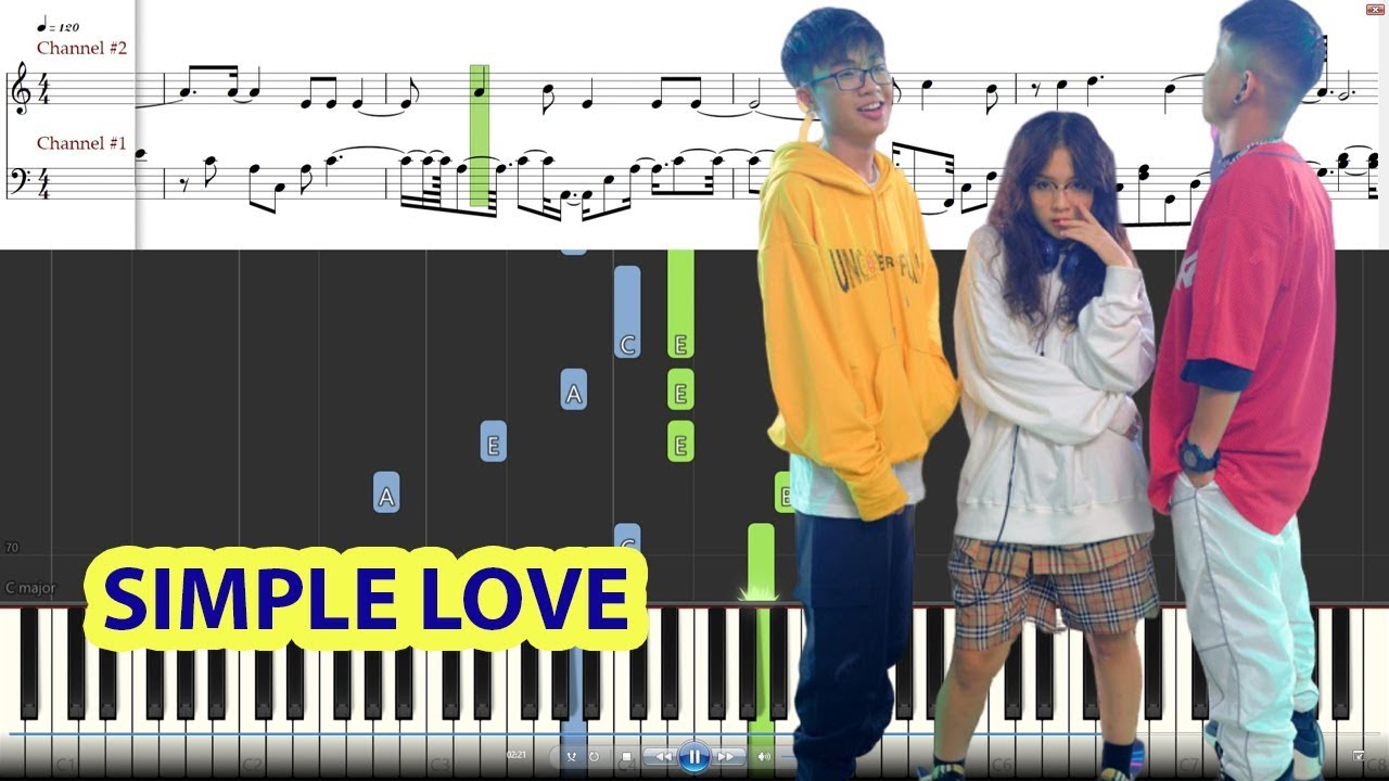 [Piano Tutorial] Simple Love - Obito x Seachains x Davis x Lena - YouTube