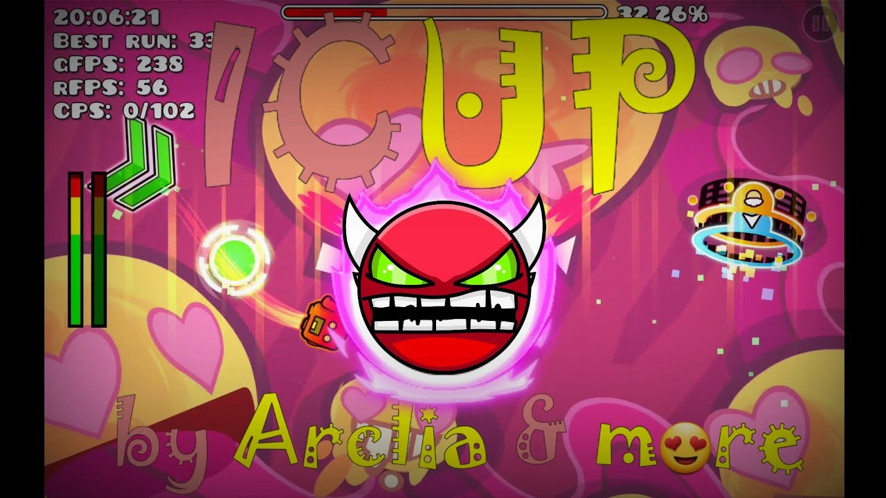 "ICUP" (Tough Demon) by Arclia & others | Geometry Dash 2.2 - YouTube
