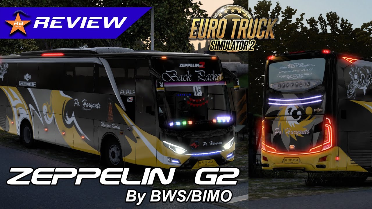 MOD BUS ZEPPELIN G2 GUNUNG MAS BY BIMO (FREE) | Review Mod ETS 2 - YouTube