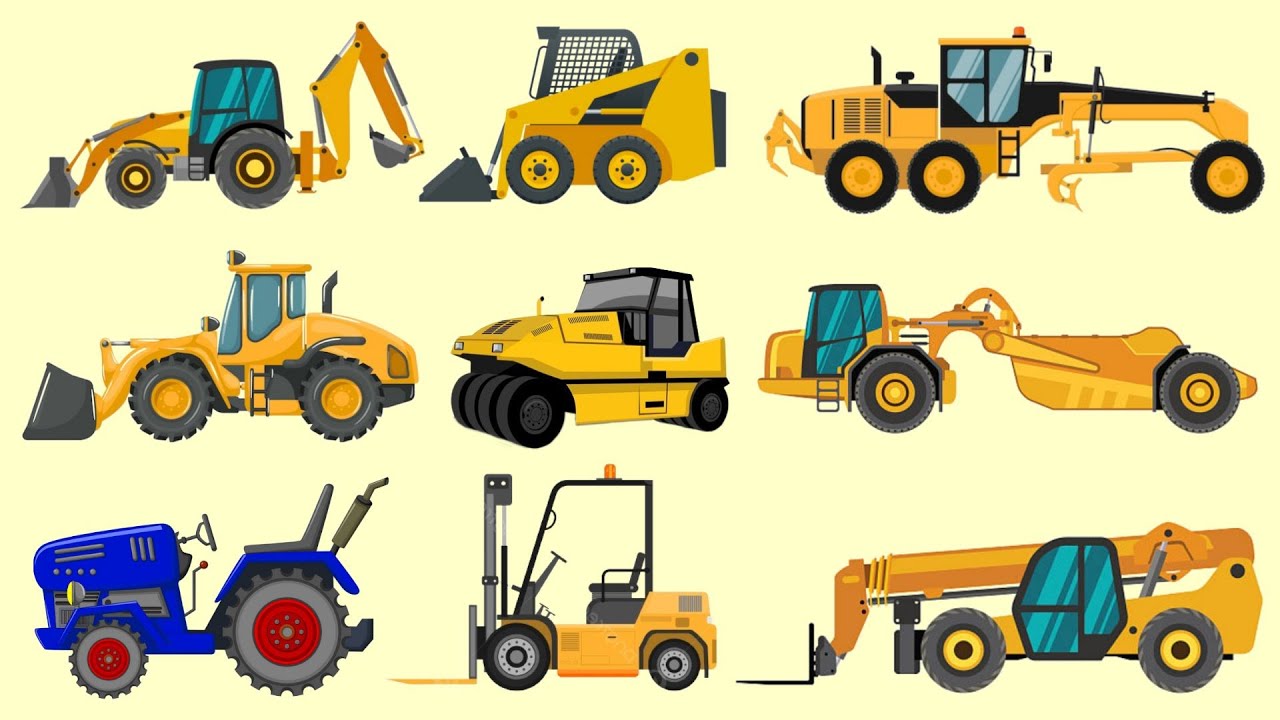 Macam macam alat berat roda karet:bakchoe wheel loader tracktor skid ...