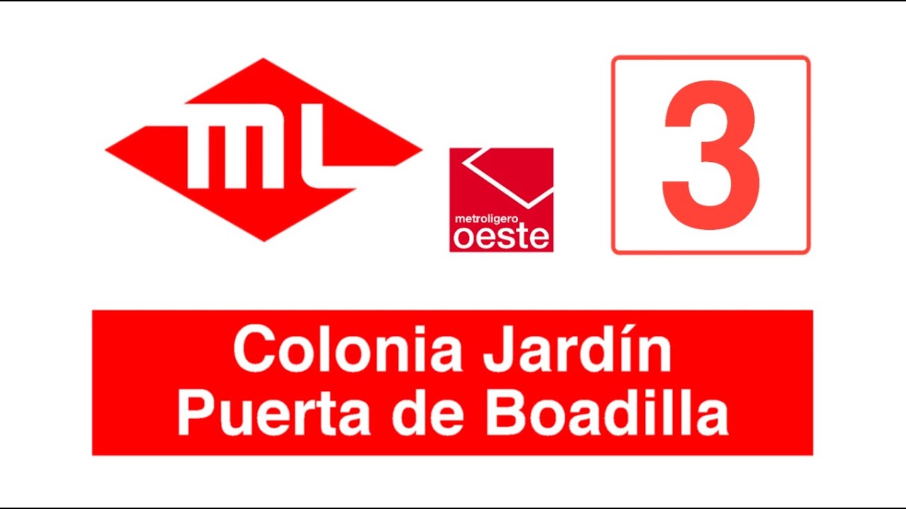 Metro Ligero de Madrid, parada a parada: línea ML3 - YouTube