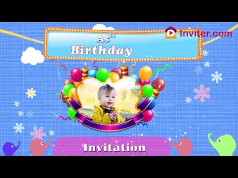 Online Birthday Video Invitation Template | inviter.com