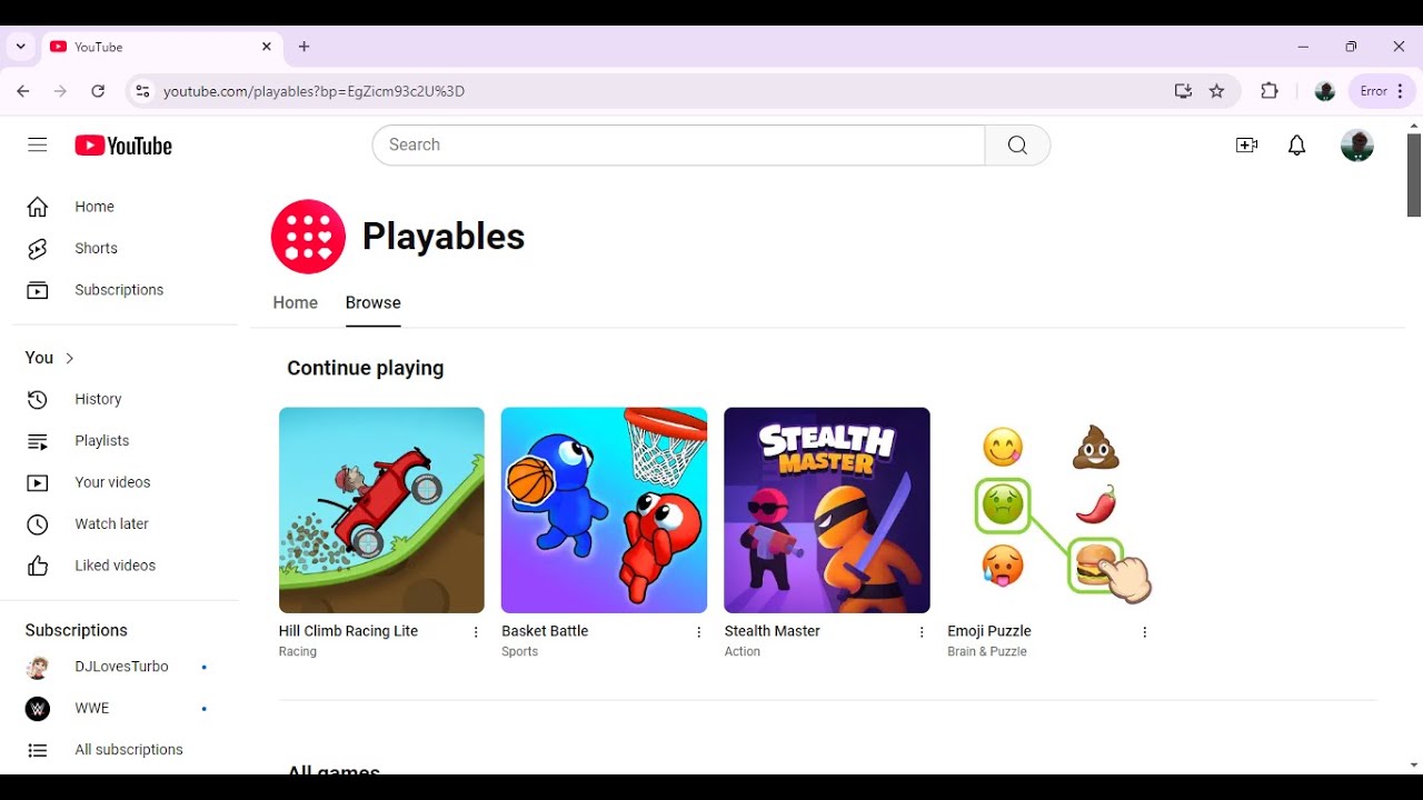 youtube has games!? - YouTube