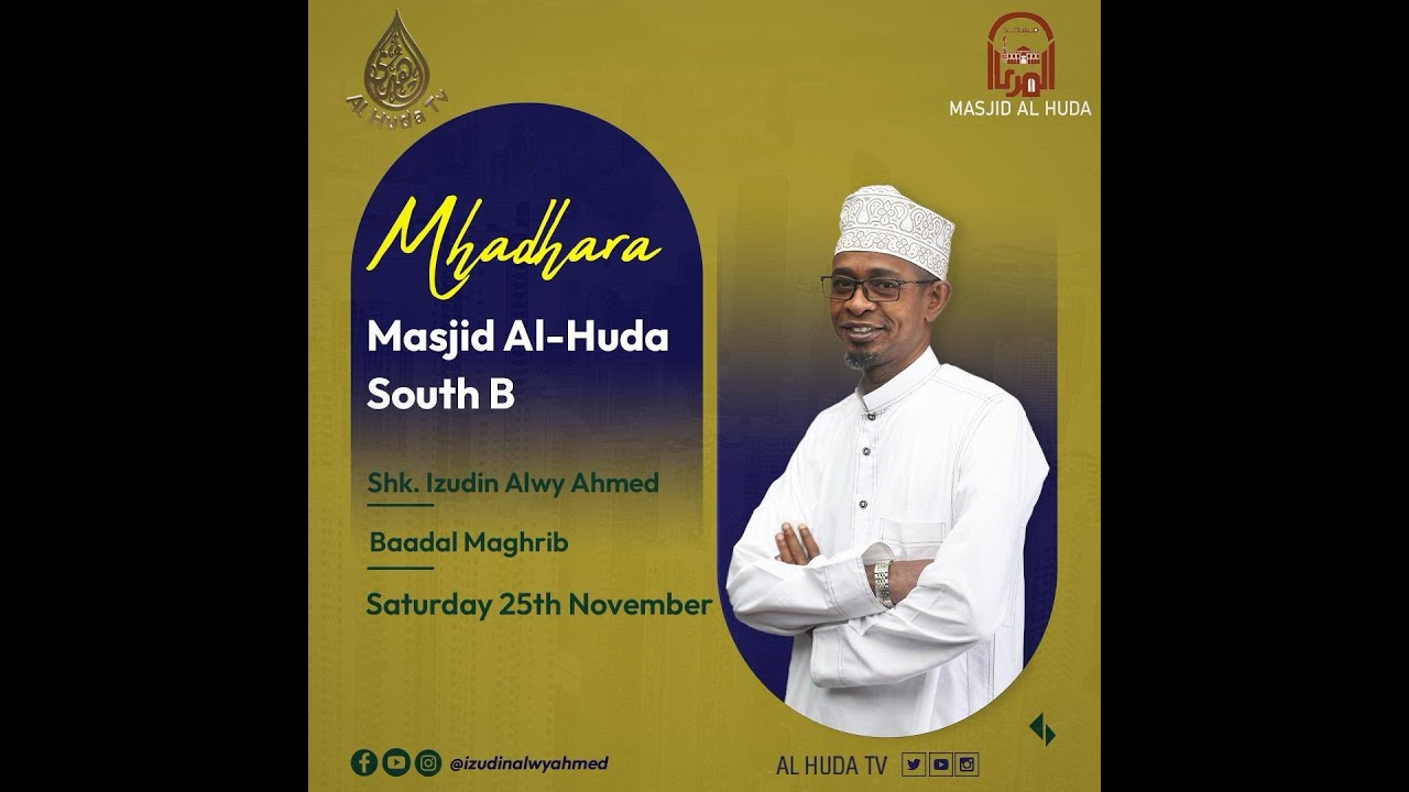 SHEIKH IZUDIN ALWY AHMED | MHADHARA MASJID AL HUDA | - YouTube